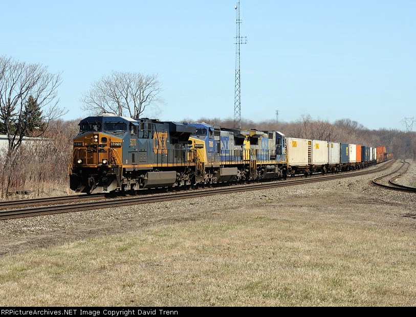 Westbound CSX Q115 is AT MP127.9 on track number one